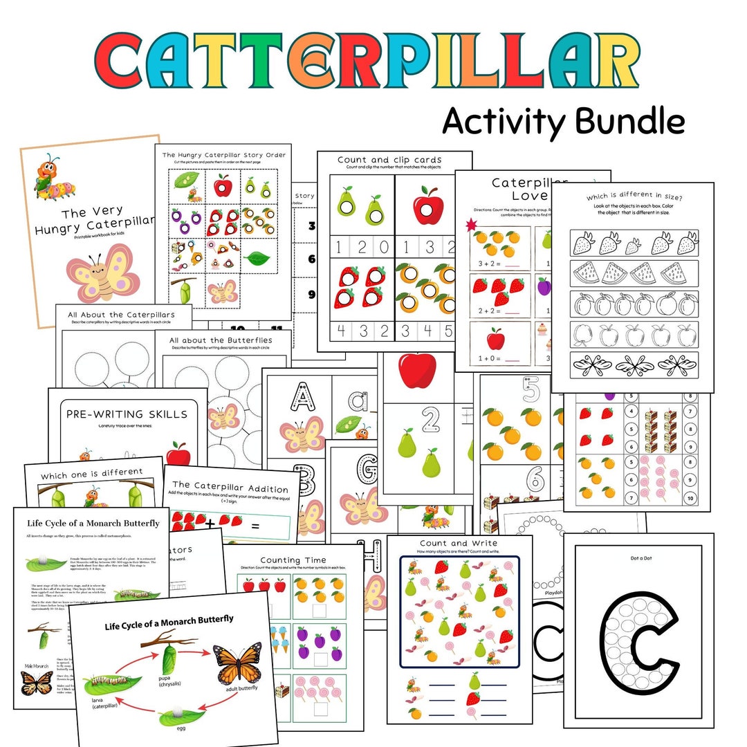 Hungry Caterpillar Theme Learning Pack for Preschool Kindergarten ...