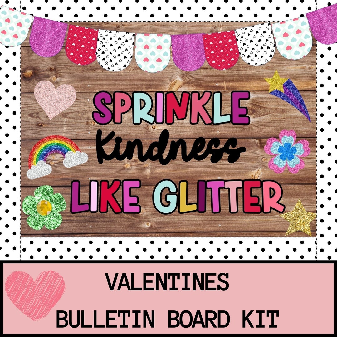 Valentines Bulletin Board Kindness Bulletin Board Pastel Bulletin Board ...