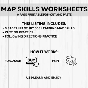 Kids Map Skills Worksheets Homeschool Map Geography Worksheet ...