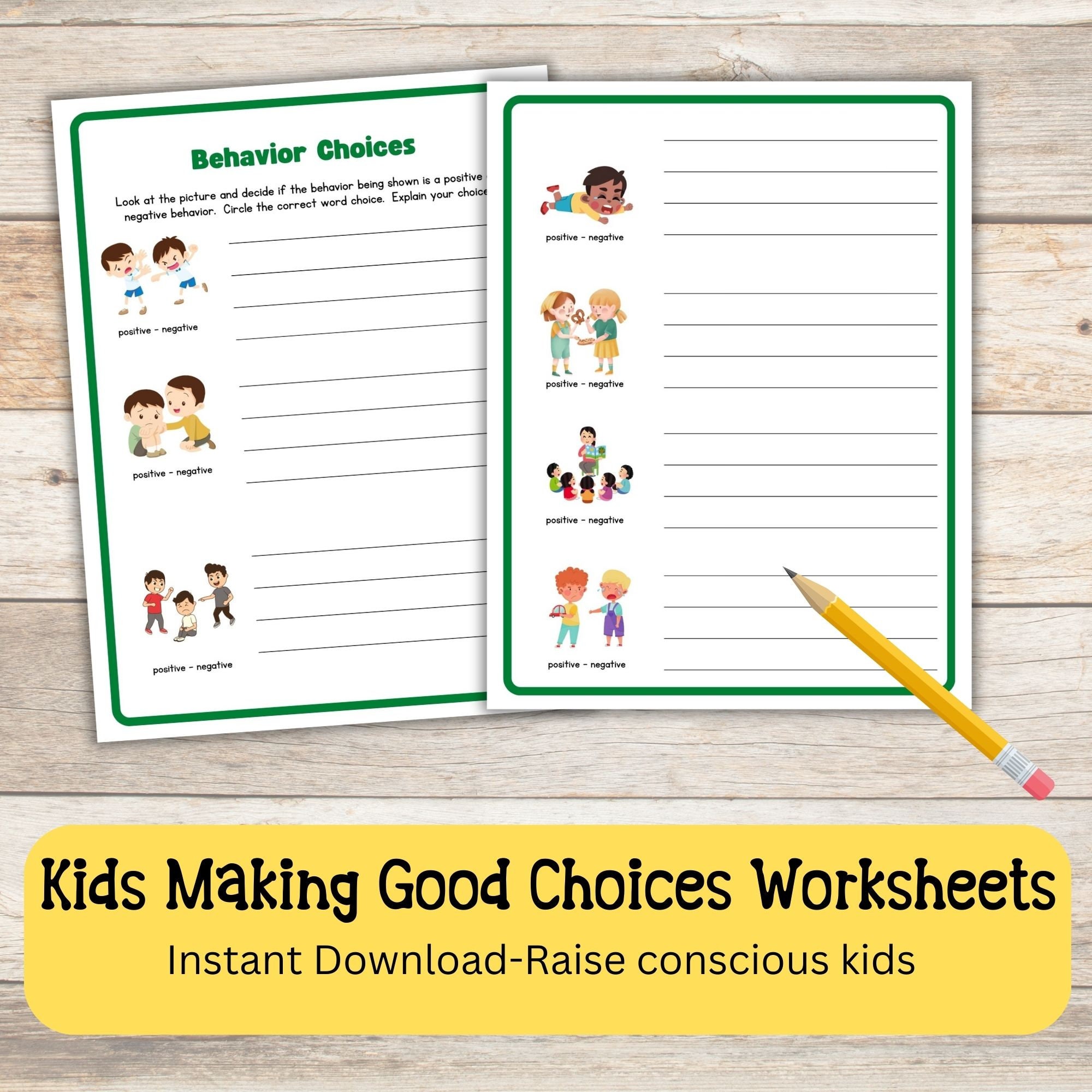 Good Vs Bad Choices Worksheets Social Skills Sorting Activities Autism Aba Therapy Social
