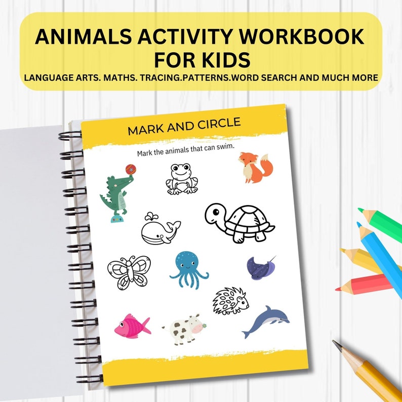 Preschool Pre-k Kindergarten Learning Workbook Printable Activity ...