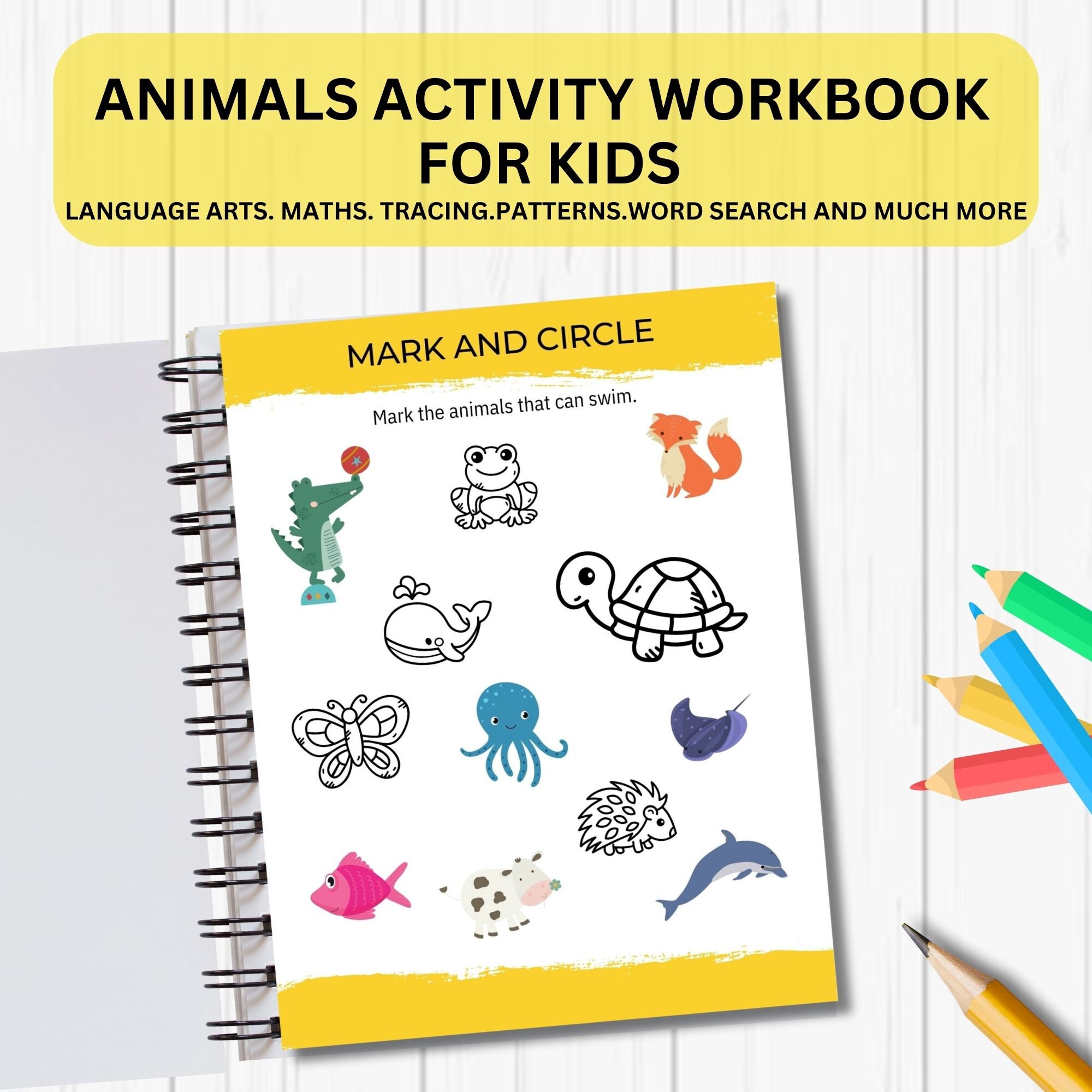 Preschool Pre-k Kindergarten Learning Workbook Printable Activity ...