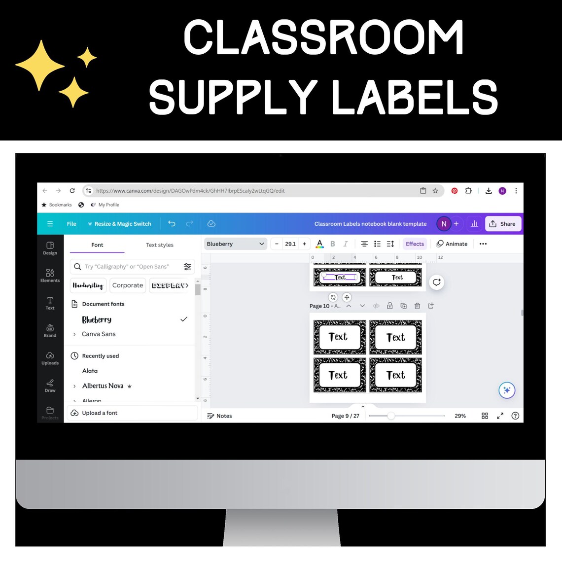 Editable Classroom Bin Labels Classroom Supplies School Management ...