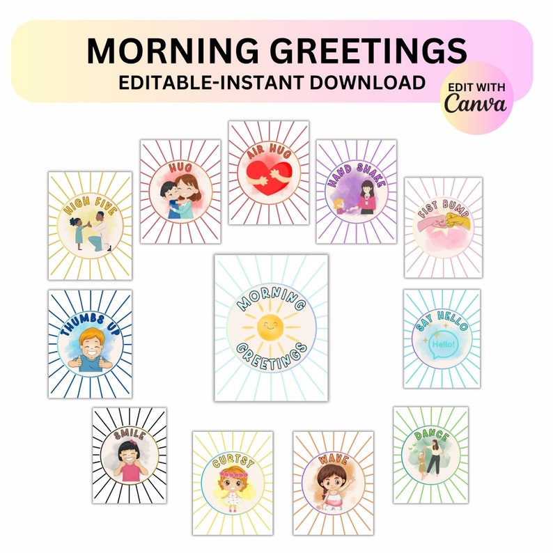 Classroom Morning Greeting Display Pack Morning Greeting for Students ...