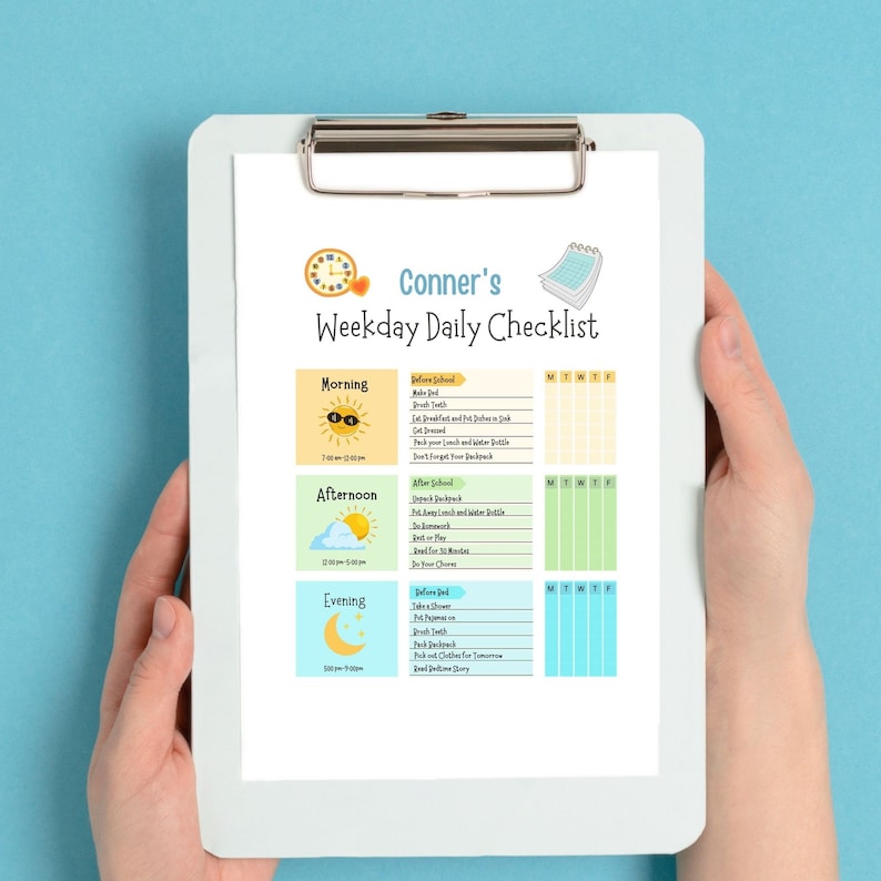 Editable Chore Chart for Multiple Kids Daily Checklist Template for ...