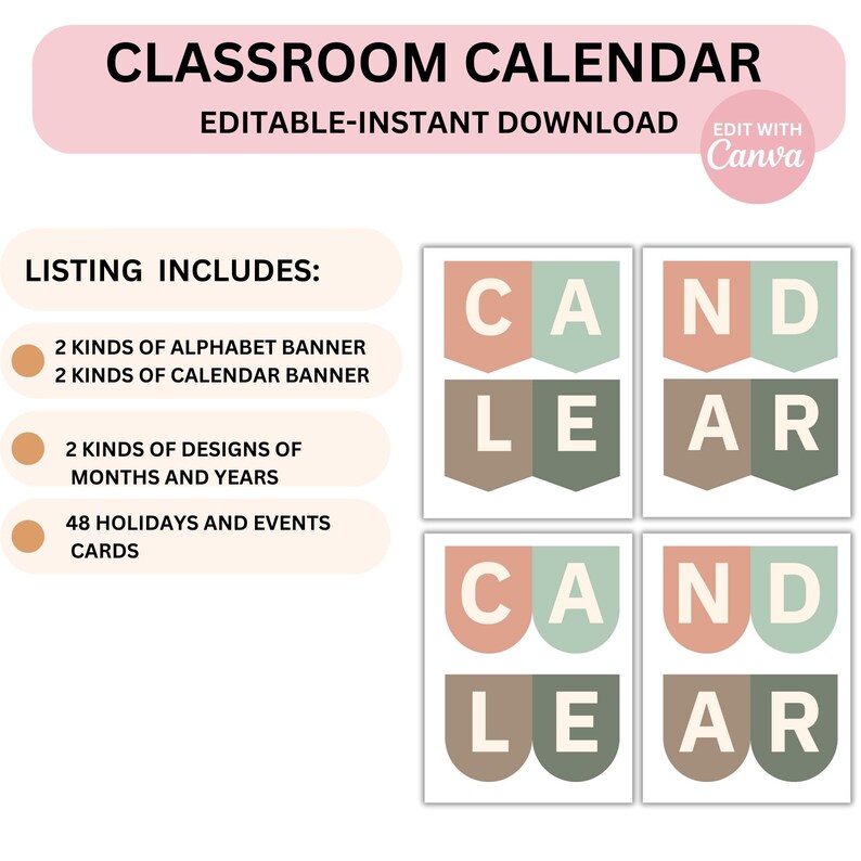 Classroom Calendar Display Weather Station Season Station Printable ...