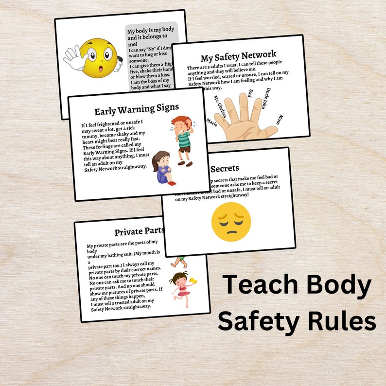 Kids Therapy Tool Body Safety Worksheets Safety Plan Psychologist ...