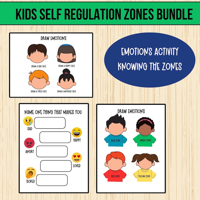Self Regulation Zones Bundle Calming Corner Tools Emotional Regulation