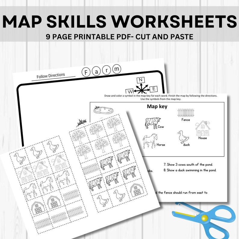 Kids Map Skills Worksheets Homeschool Map Geography Worksheet ...