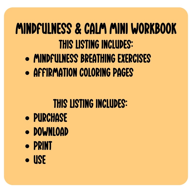 Calming Corner Mini Workbook Coping Skills for Kids Self Regulation ...