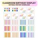 Classroom Birthday Printable Display Editable in Canva Watercolor ...