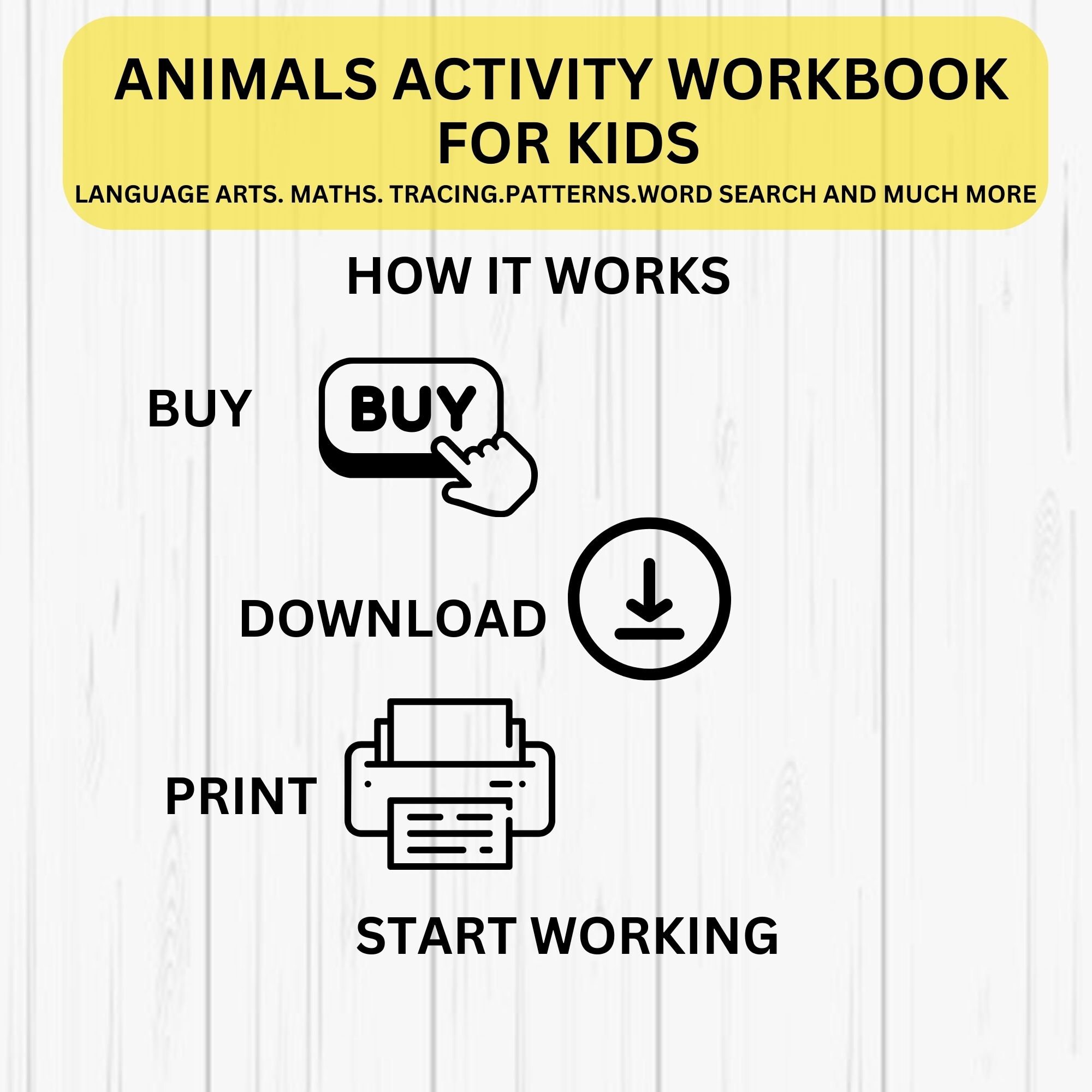 Preschool Pre-k Kindergarten Learning Workbook Printable Activity ...