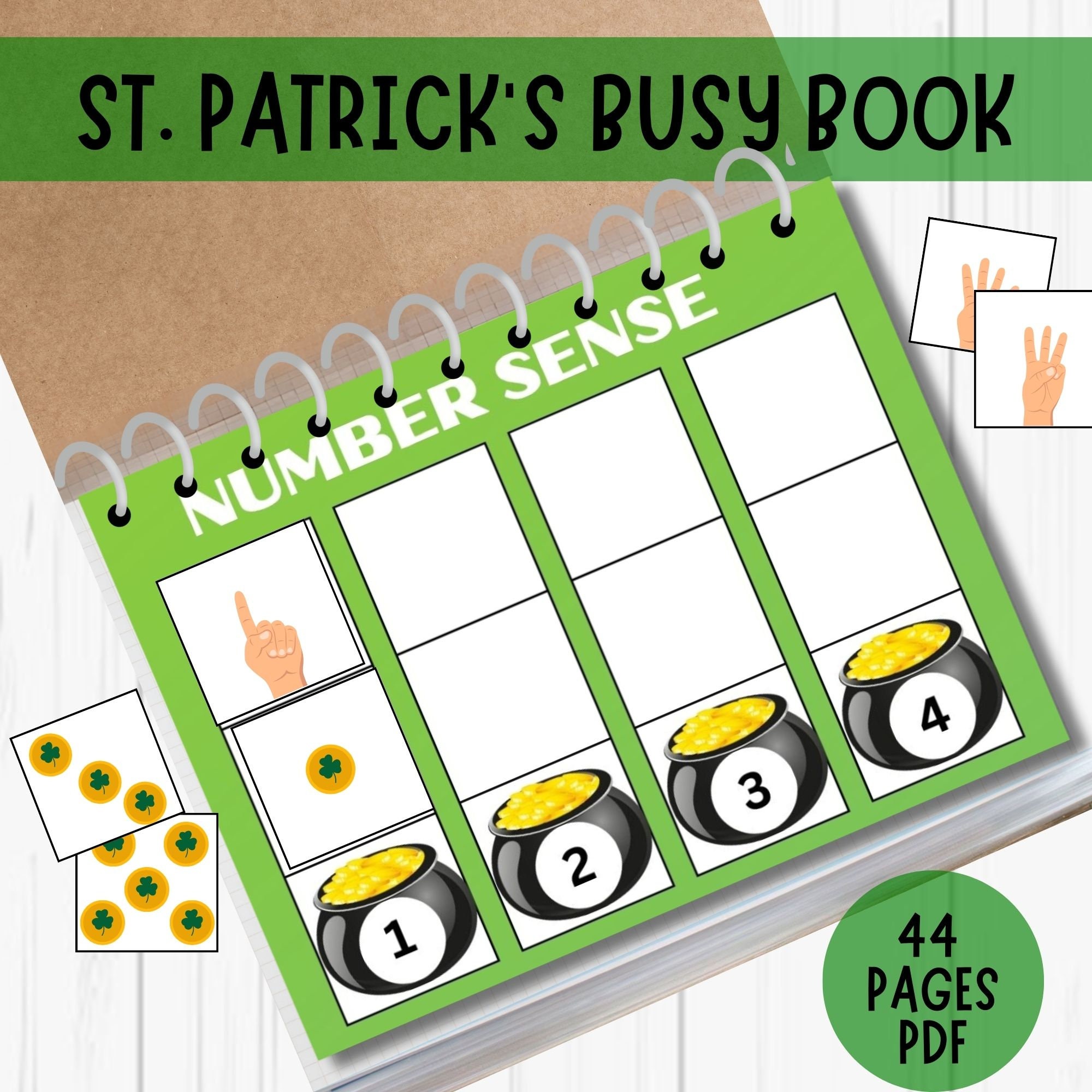 St Patricks Day Busy Book Printable Toddler Learning Binder Preschool ...