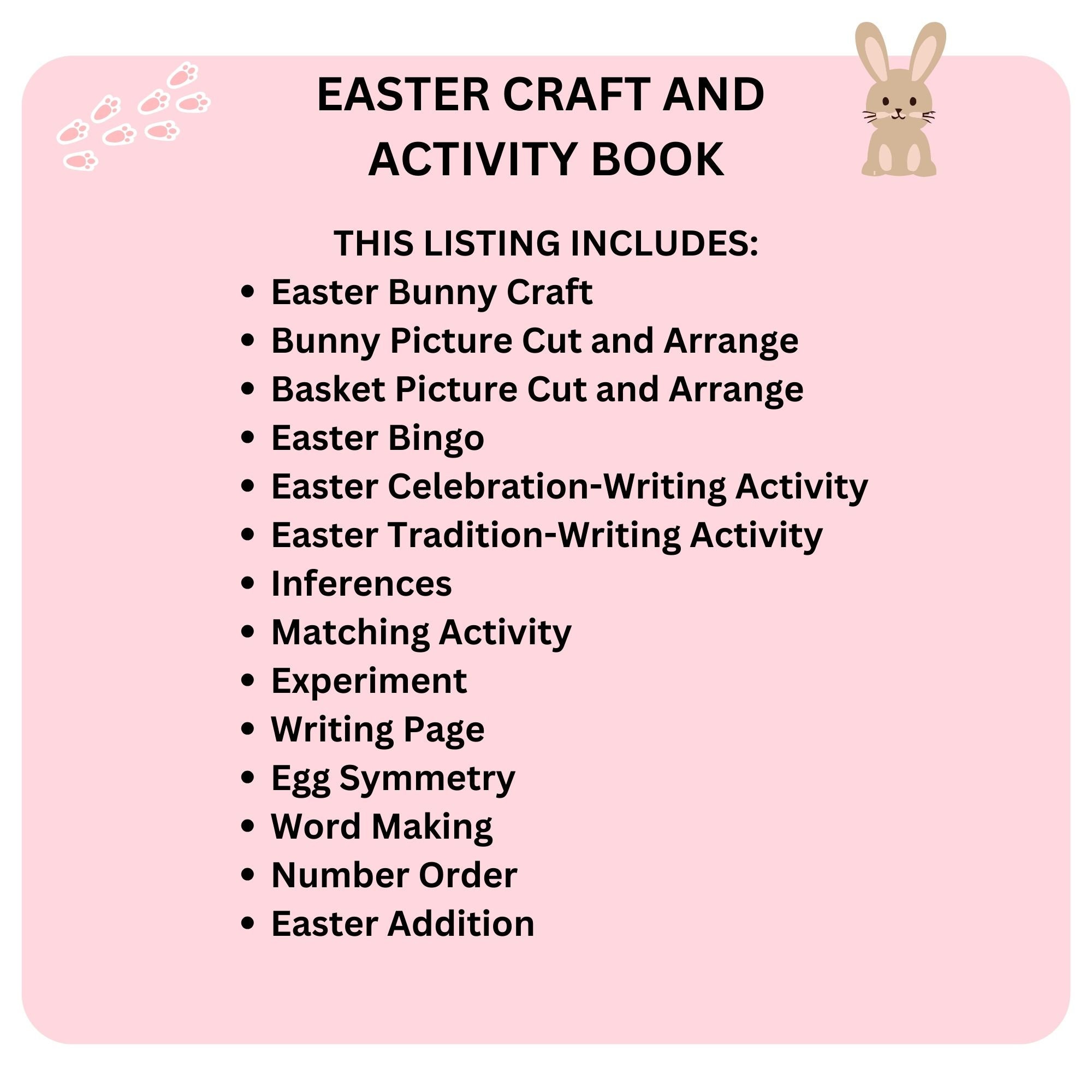 Printable Easter Activities for Kids Preschool Worksheets Easter ...