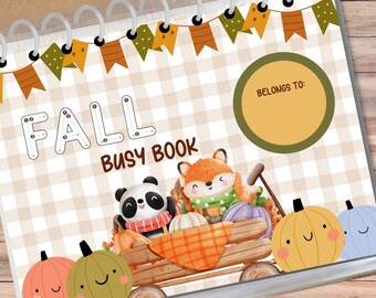 Fall Busy Book Printable Quiet Book Homeschool Learning Materials ...