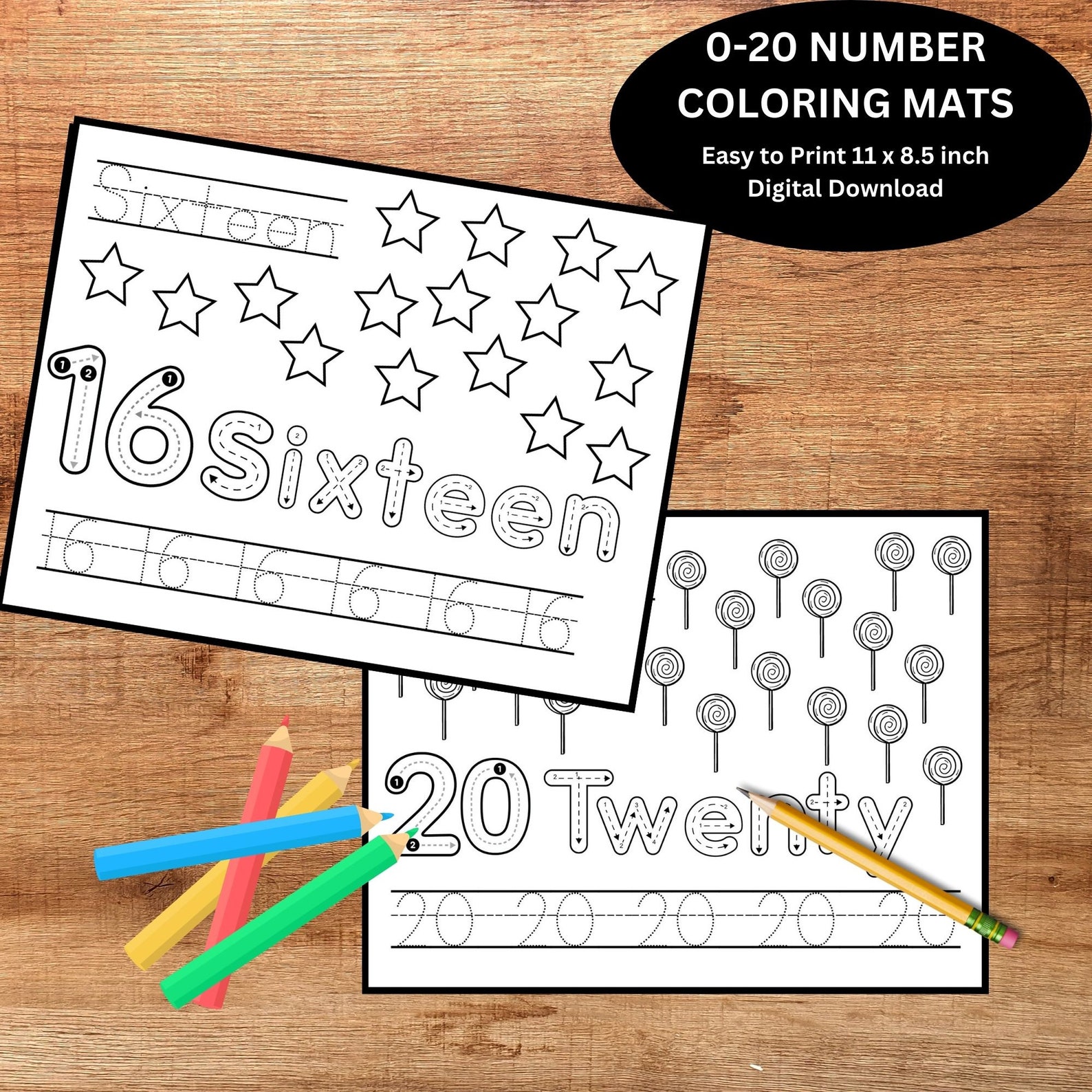 Number Tracing Worksheets Traceable Numbers Preschool Worksheets 0-20 ...