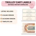 Classroom Rolling Trolley Cart Labels Editable Teacher Drawer Filing ...