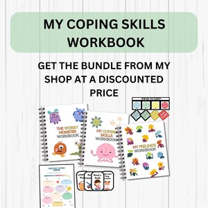 Coping Skills Kids Workbook Worksheets Calming Strategies Emotional ...