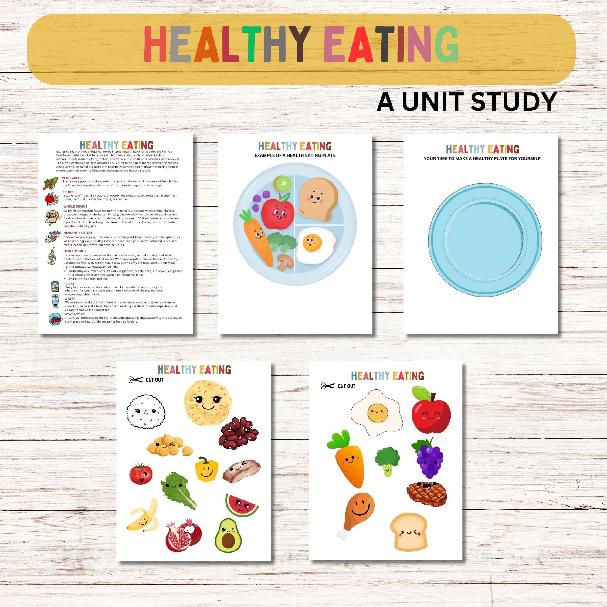 Healthy Eating Kids Learning Bundle Human Anatomy Homeschool Curriculum ...