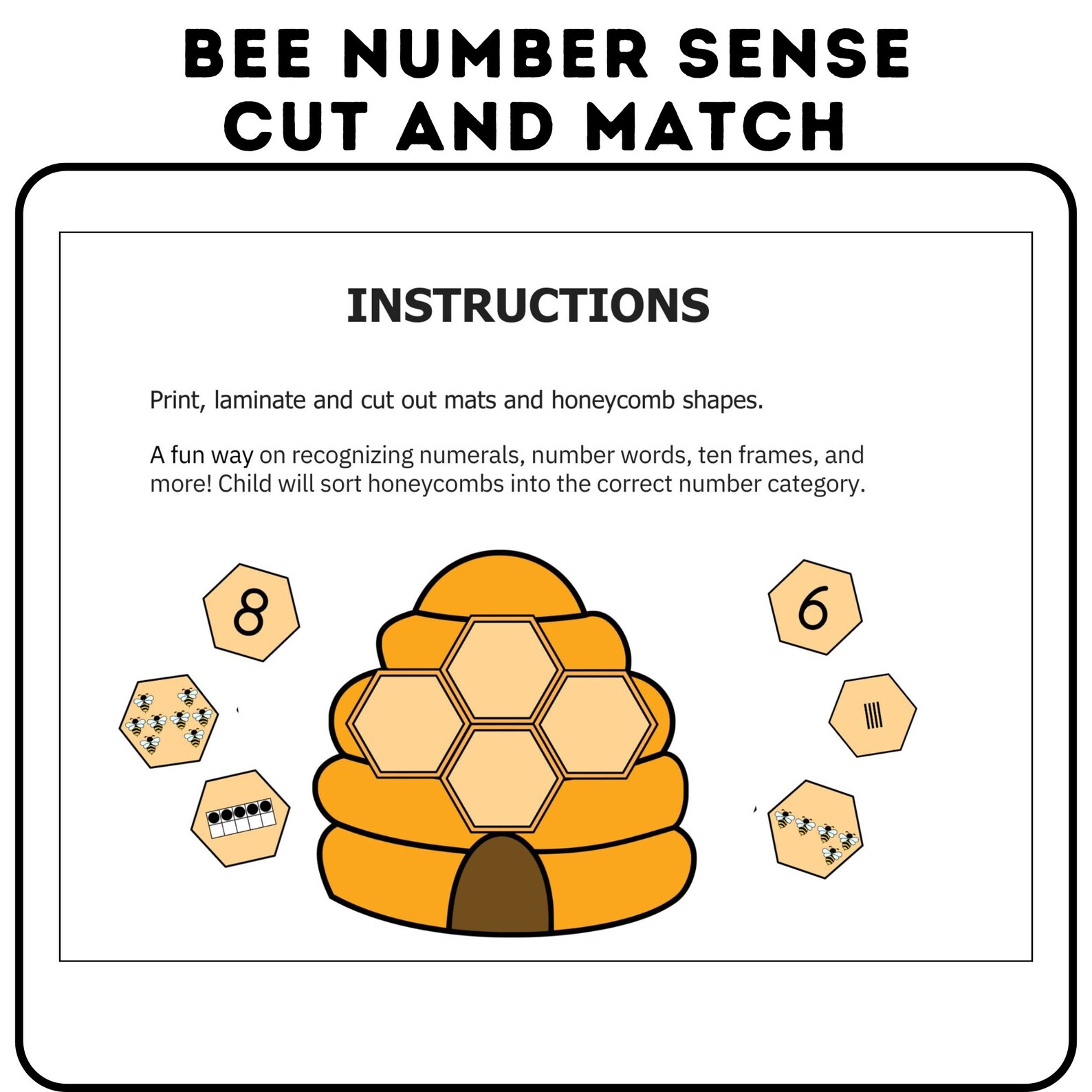 Montessori Counting Activity for Toddlers Number Match Practice 1 to 10 ...