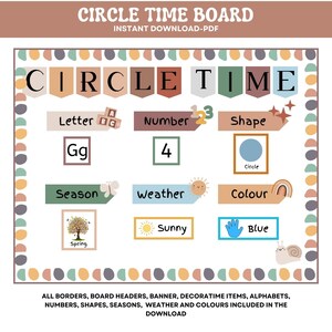 Circle Time Board Daycare Learning Preschool Homeschool Focus Board ...