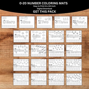 Number Tracing Worksheets Traceable Numbers Preschool Worksheets 0-20 ...