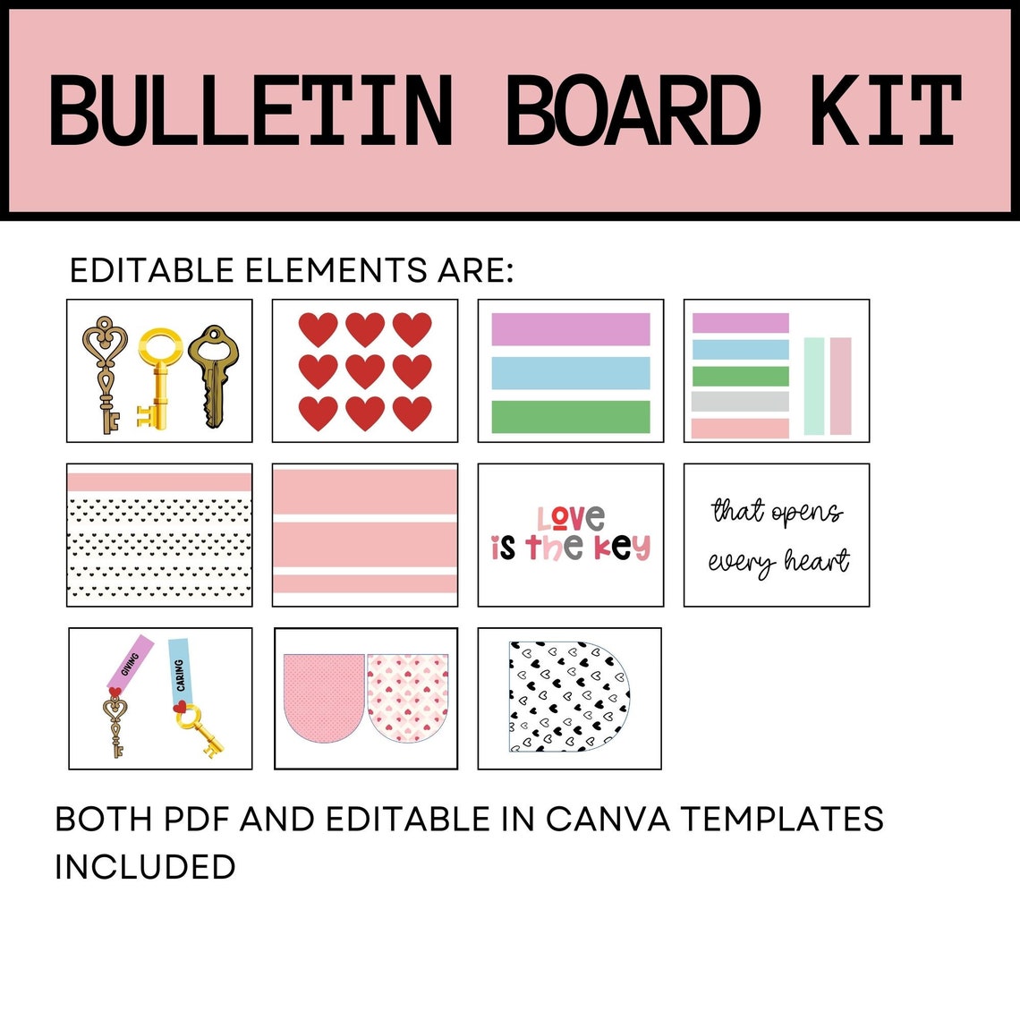 Valentines Bulletin Board Pastel Bulletin Board Editable Affirmation ...