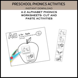 26 Printable Beginning Sounds Worksheets Preschool-1st Grade Phonics ...