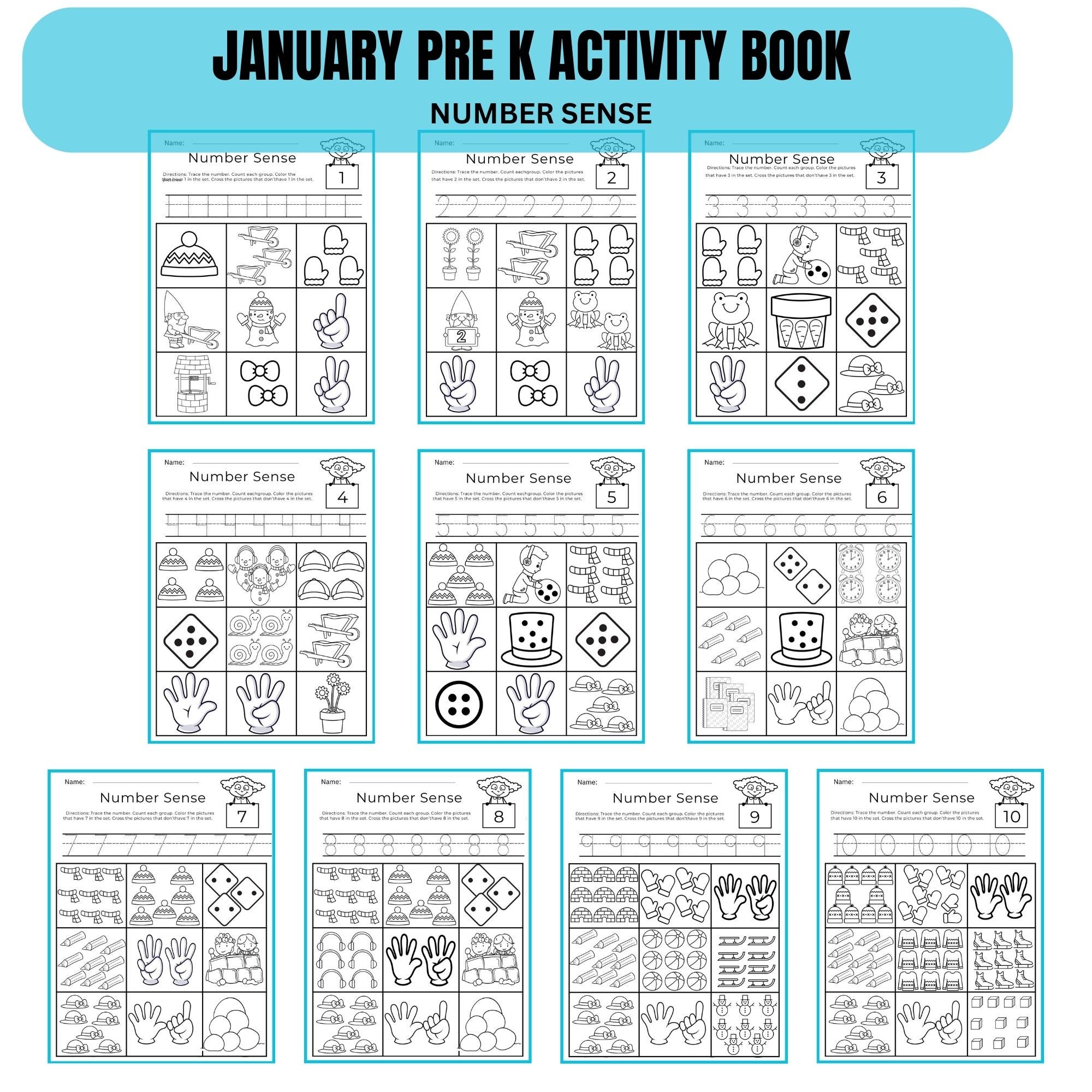 Preschool Curriculum Preschool Busy Book Daycare Worksheets Winter ...
