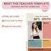 Meet the Teacher Classroom Printable Template Teacher Introduction Boho ...