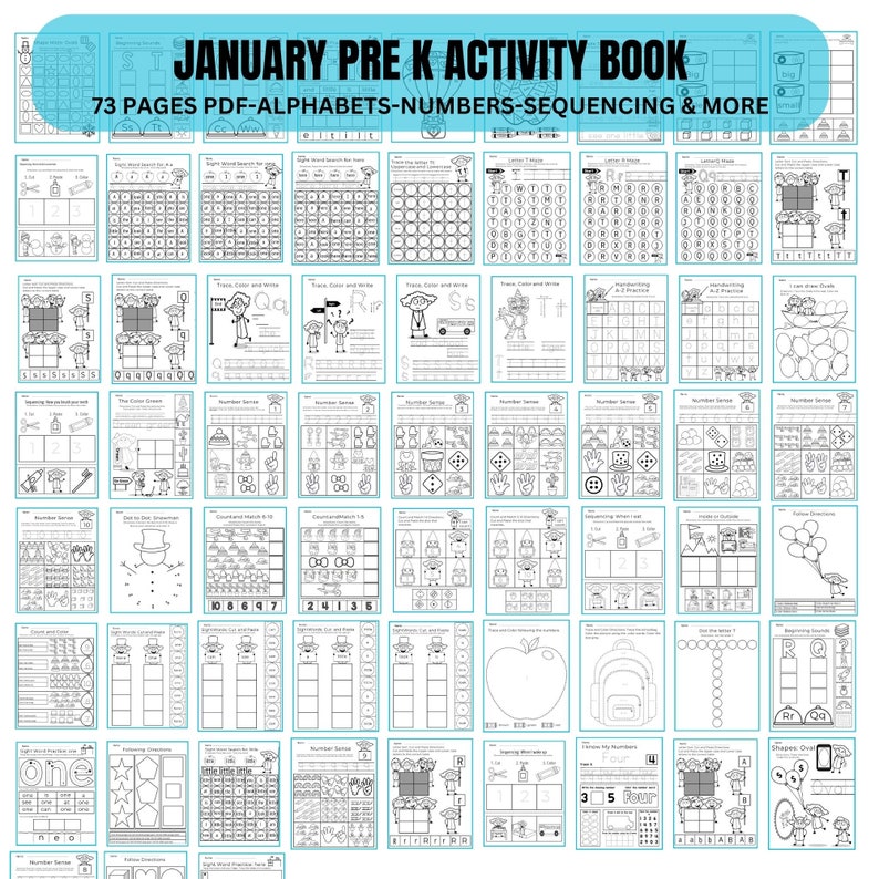 Preschool Curriculum Preschool Busy Book Daycare Worksheets Winter ...