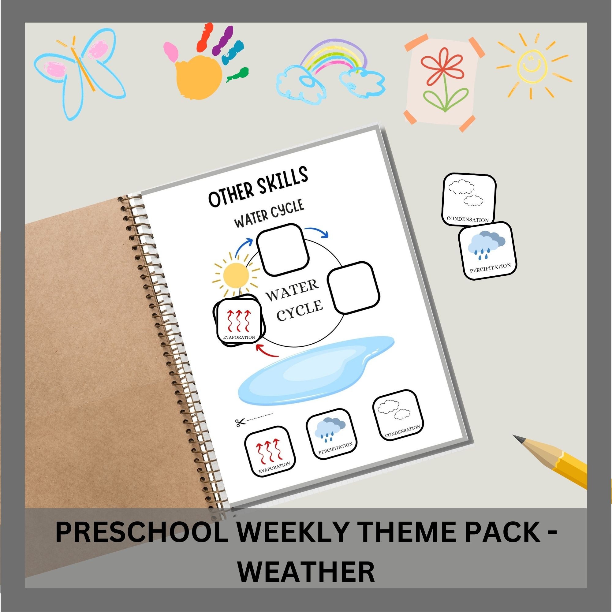 Weather Theme Weekly Preschool Curriculum Worksheets Homeschool ...