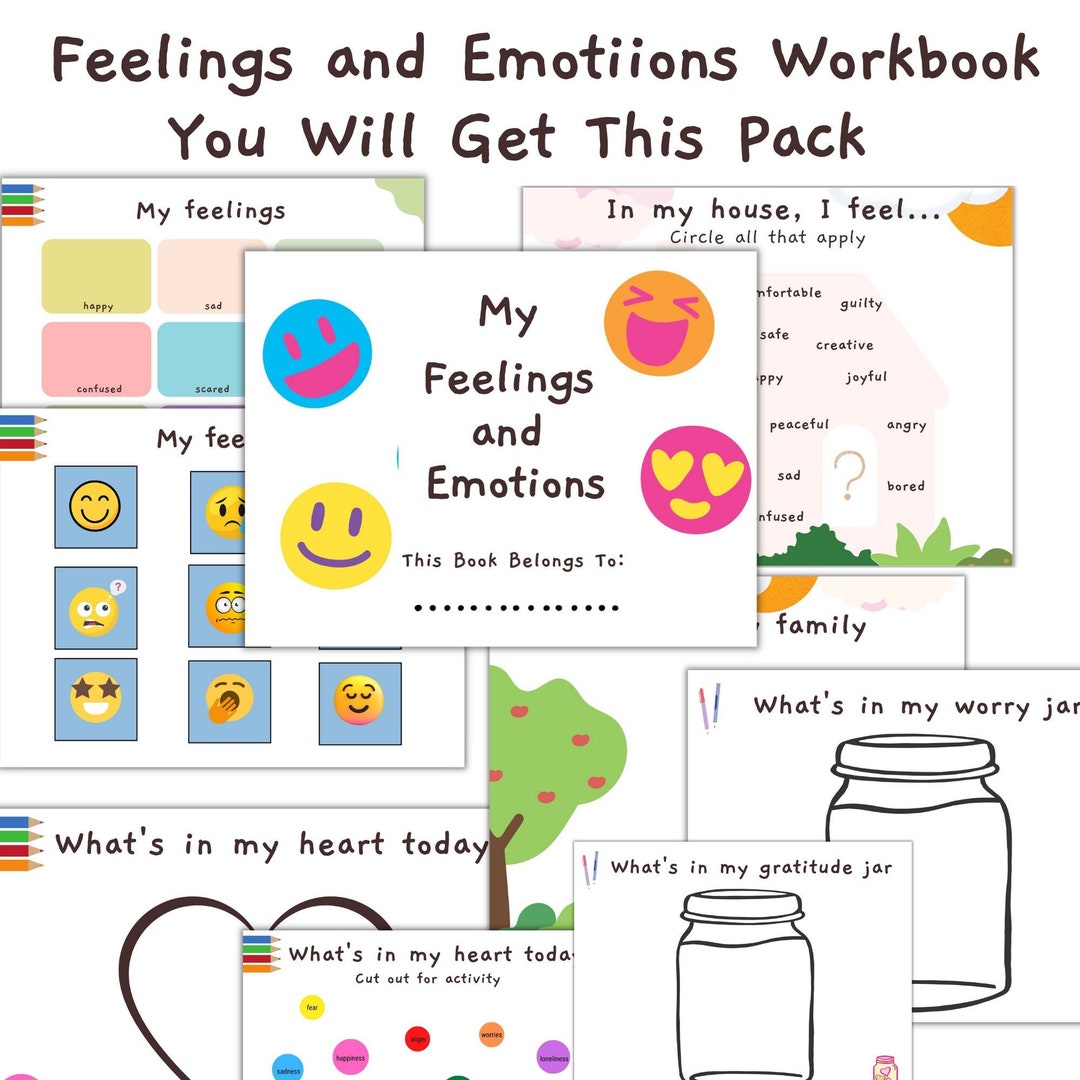 Emotion and Feelings Workbook Calm Down Corner Social Emotional ...