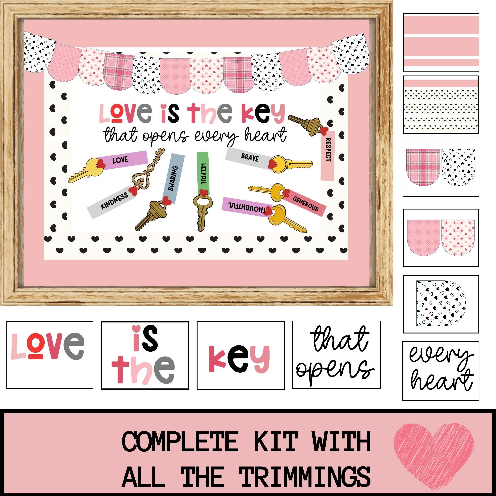 Valentines Bulletin Board Pastel Bulletin Board Editable Affirmation ...