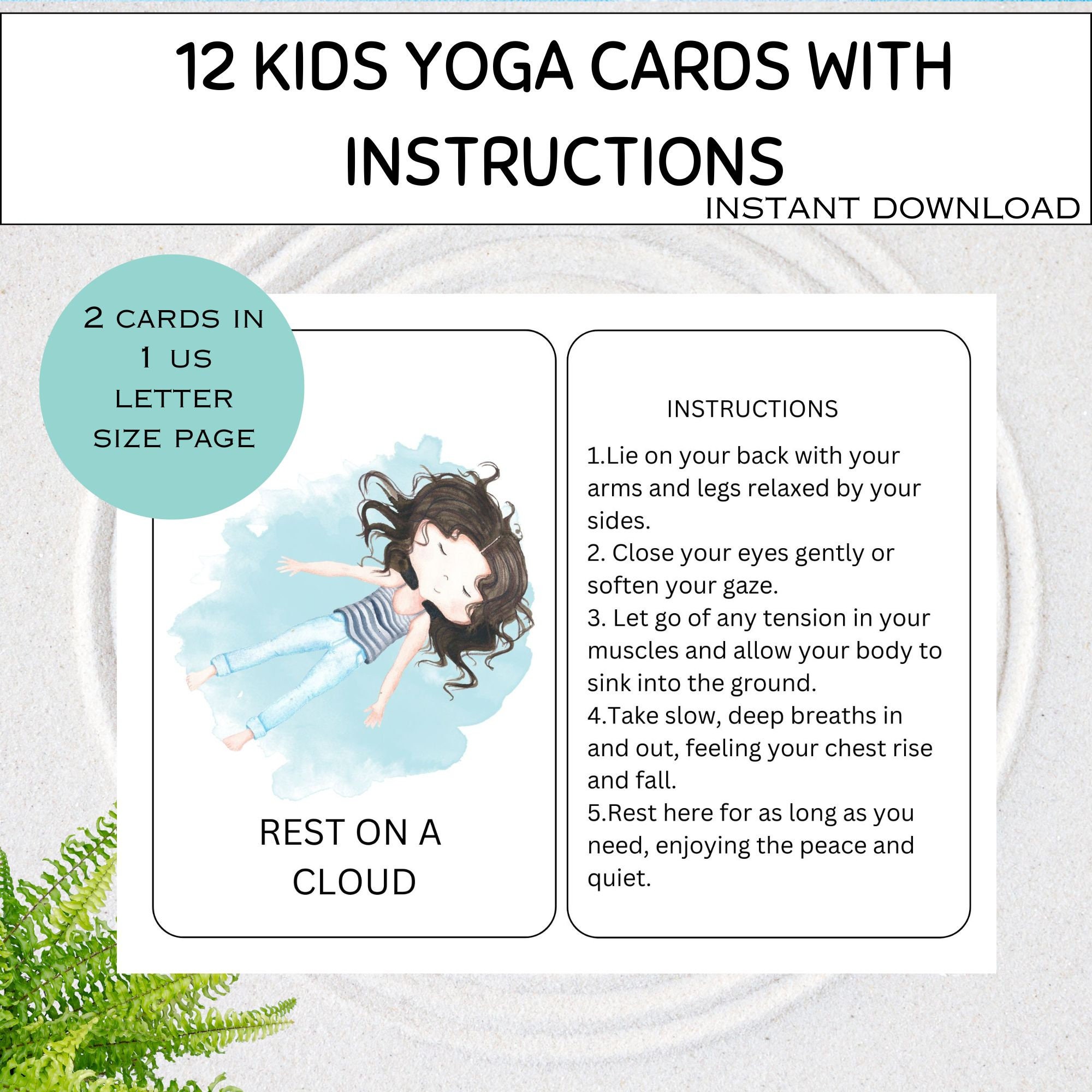 Kids Yoga Poses Yoga Flashcards Kids Movement Activity Yoga Poses Yoga ...