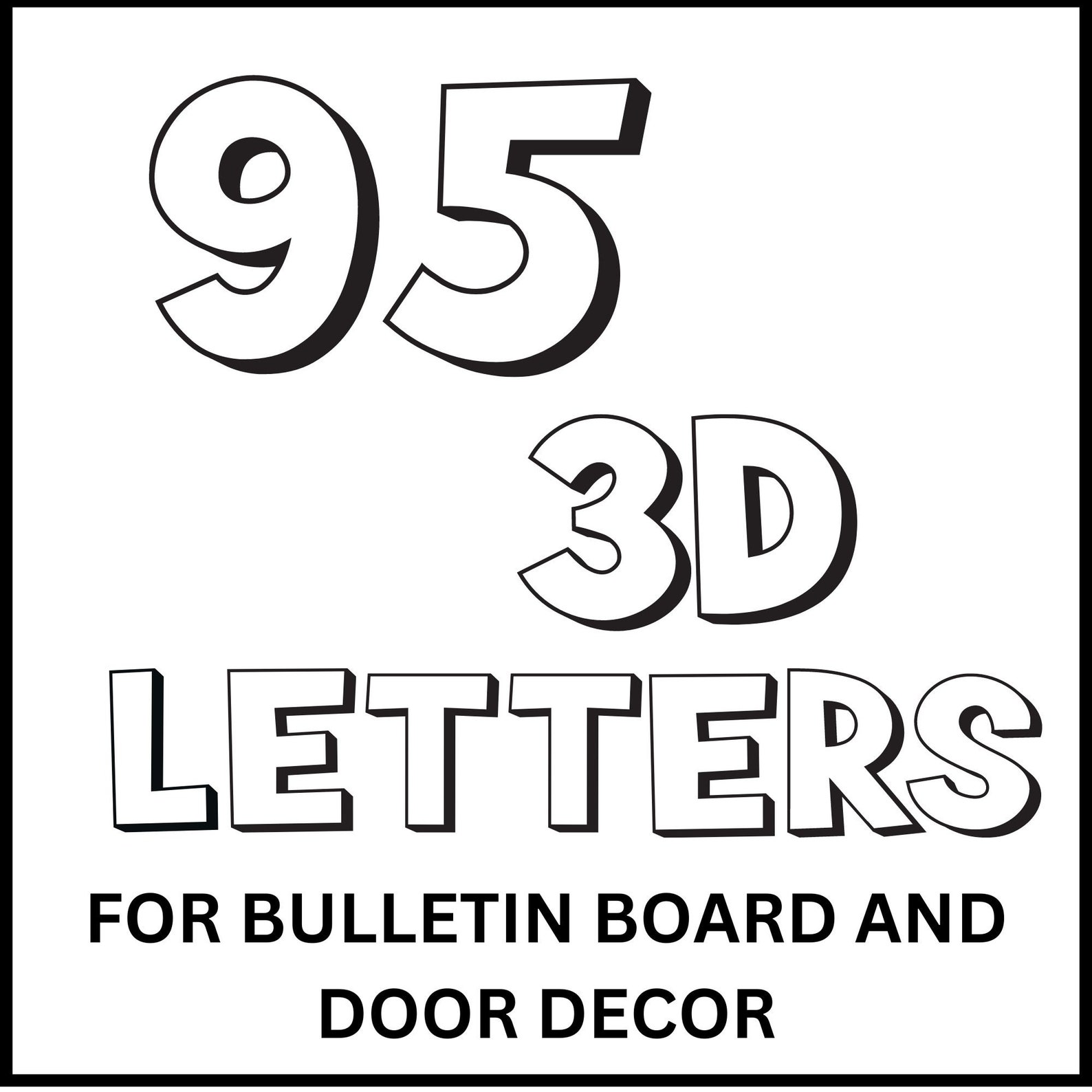 3D Printable Bulletin Board Letters Classroom Decor Bulletin Board ...