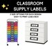 Editable Classroom Bin Labels Classroom Supplies School Management ...