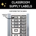 Editable Classroom Bin Labels Classroom Supplies School Management ...