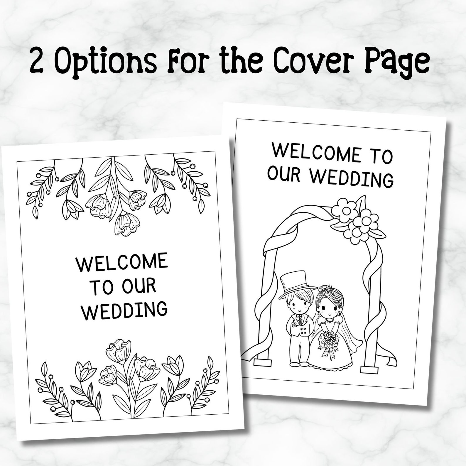 Kids Wedding Activity Pack Wedding Activity Book Coloring Book for Kids ...
