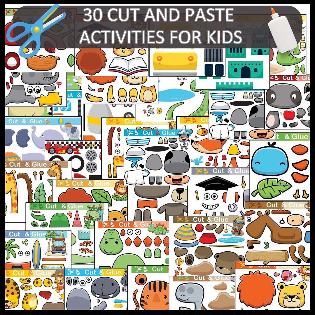 Scissor Skills Cut and Paste Activities Preschool Worksheets ...