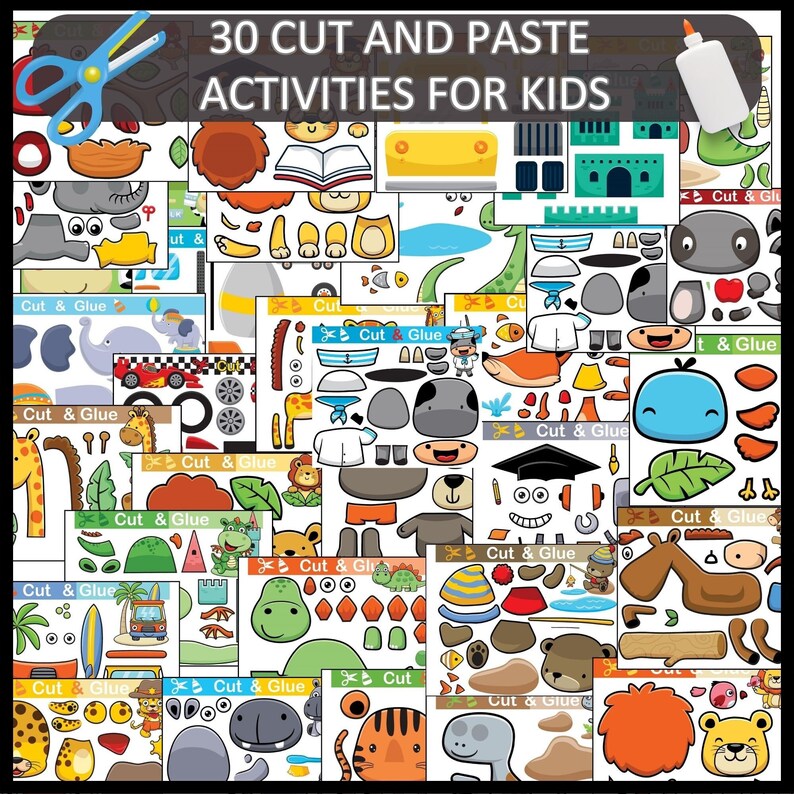 Scissor Skills Cut and Paste Activities Preschool Worksheets ...