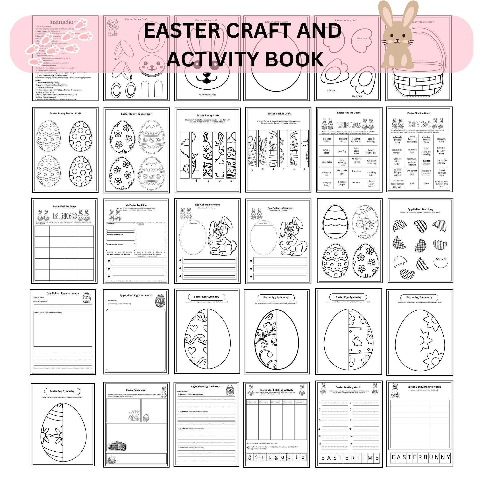 Printable Easter Activities for Kids Preschool Worksheets Easter ...