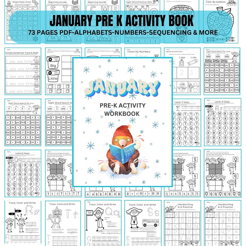 Preschool Curriculum Preschool Busy Book Daycare Worksheets Winter ...