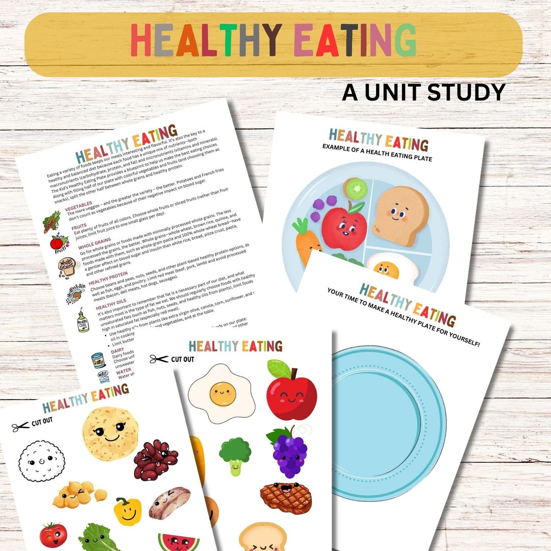 Healthy Eating Kids Learning Bundle Human Anatomy Homeschool Curriculum ...