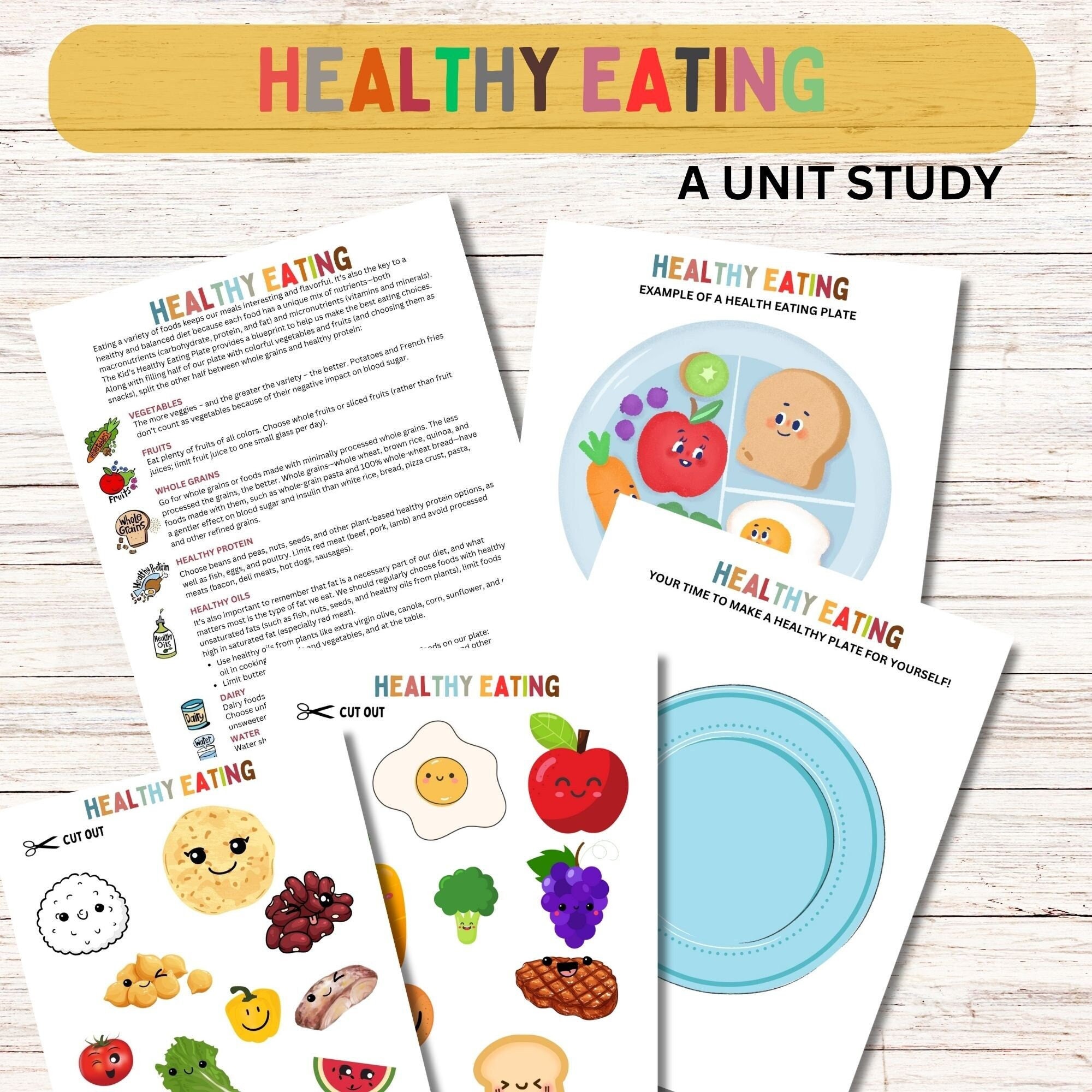 Healthy Eating Kids Learning Bundle Human Anatomy Homeschool Curriculum ...