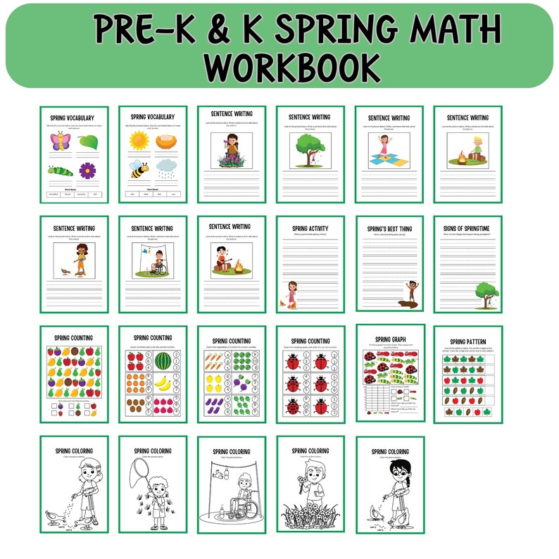 Printable Spring Learning Pack Spring Preschool Pack Learning ...