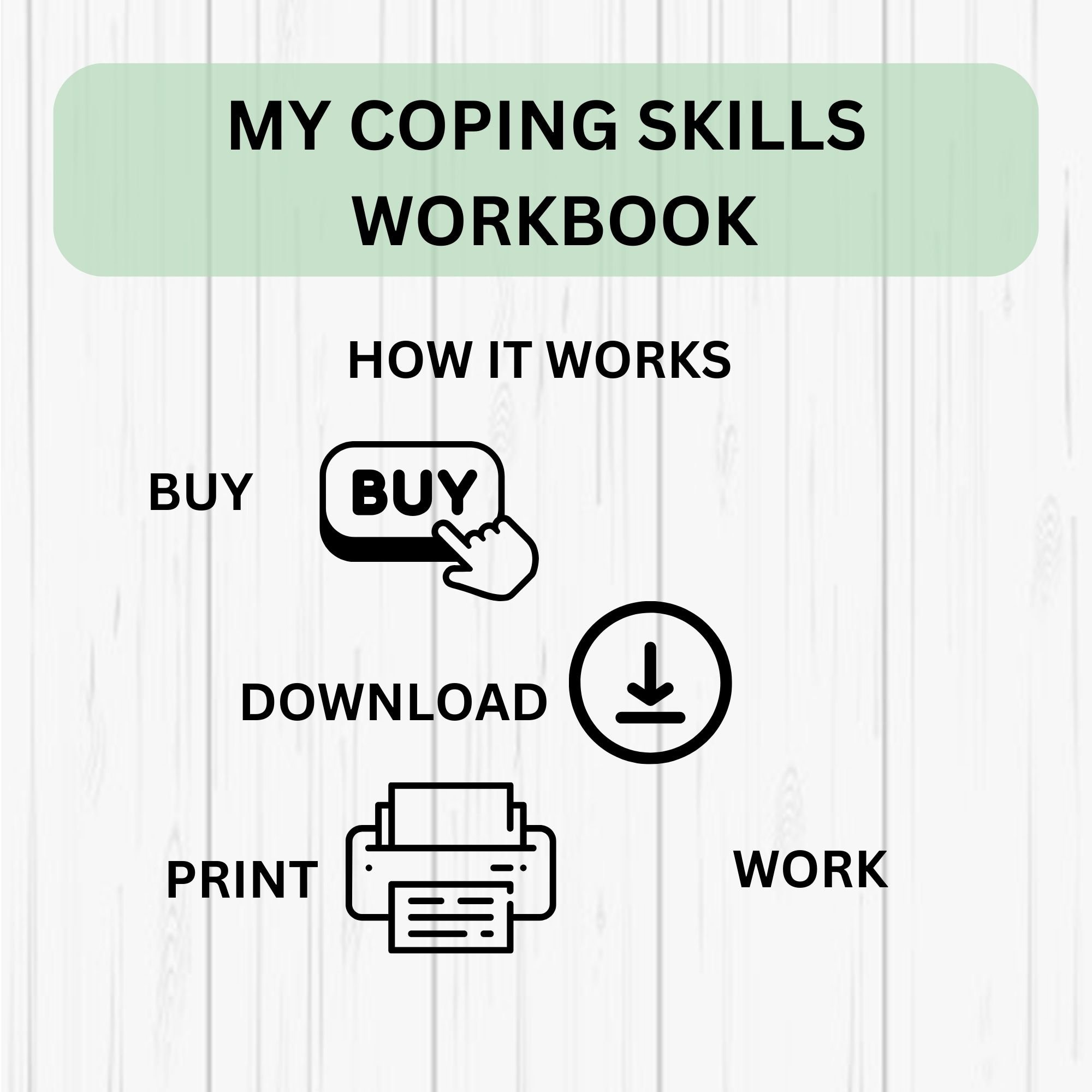 Coping Skills Kids Workbook Worksheets Calming Strategies Emotional ...