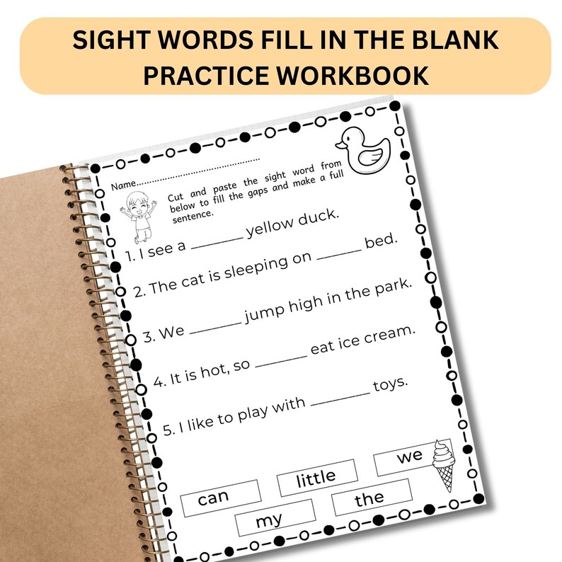 Printable Let's Learn Sight Words Worksheets. Kindergarten-1st Grade ...