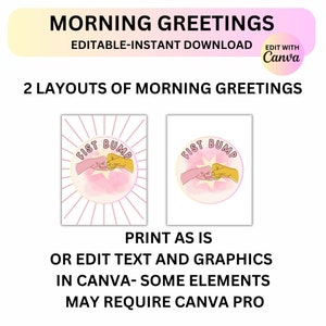 Classroom Morning Greeting Display Pack Morning Greeting for Students ...