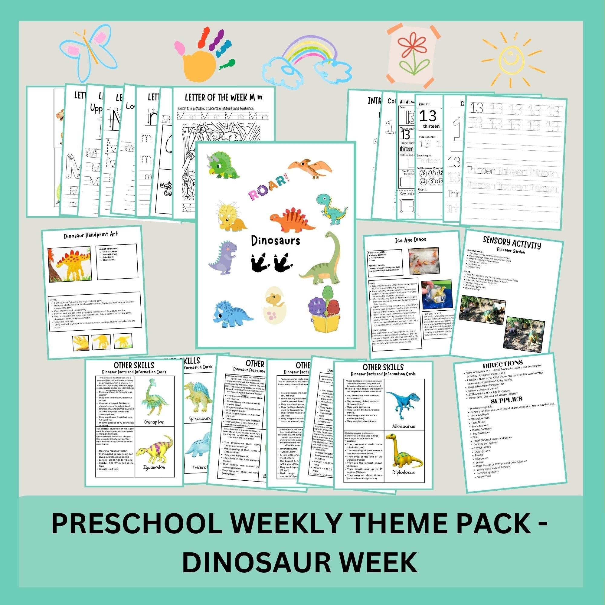 Dinosaurs Preschool Curriculum Preschool Worksheets Homeschool ...